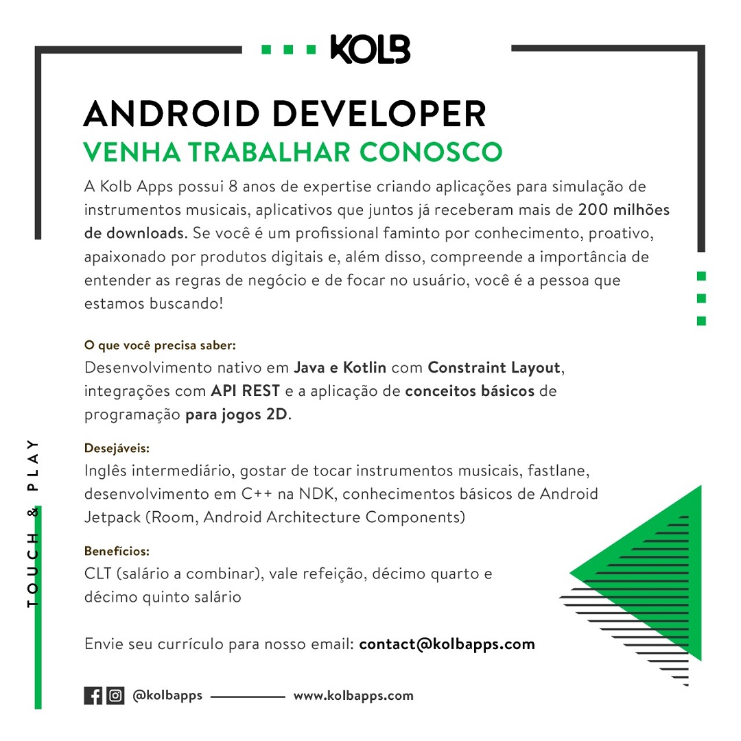 KOLB APPS CONTRATA ANDROID DEVELOPER - FATO Agenda